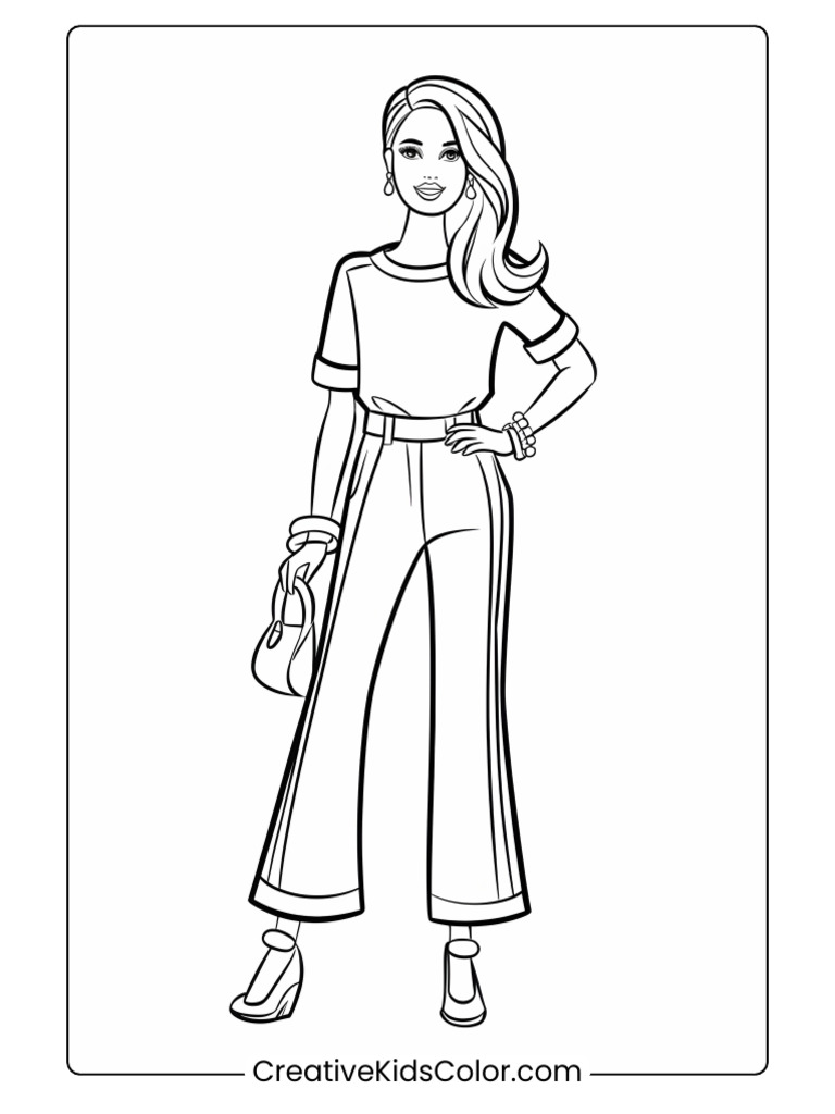 Barbie Fashion Coloring Pages | PDF