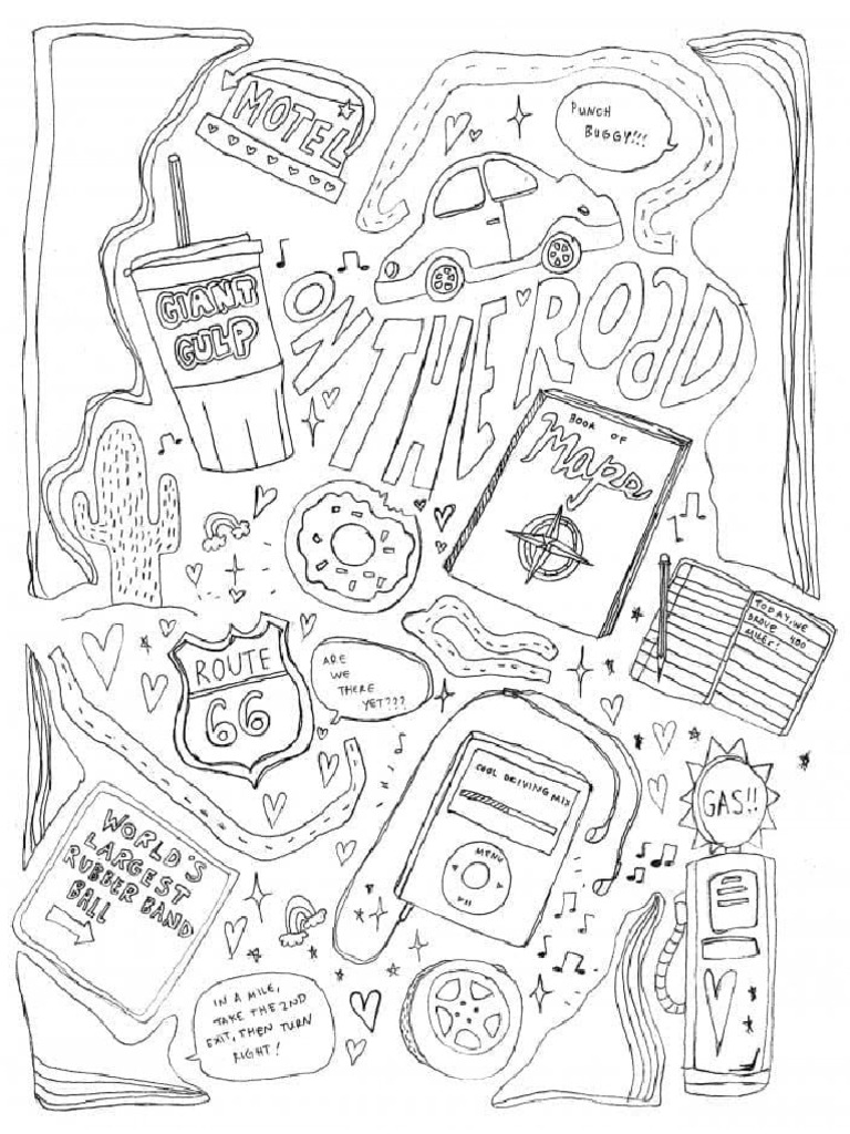 Preppy Coloring Sheets With Colors at The Bottom | PDF