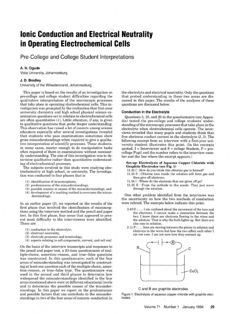 Ogude & Bradley (1994). Ionic conduction and electrical neutrality in operating electrochemical ...