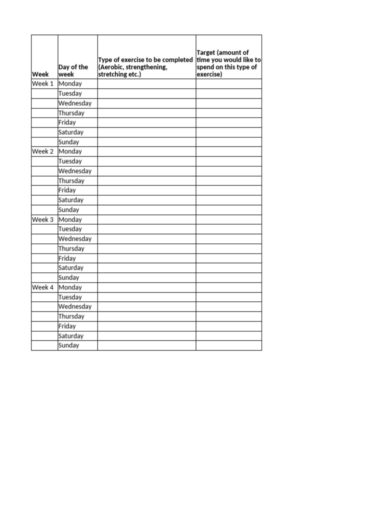 9V0jKR5mEemfcQ7nxKHo5g Sample Template Physical Activity Plan | PDF