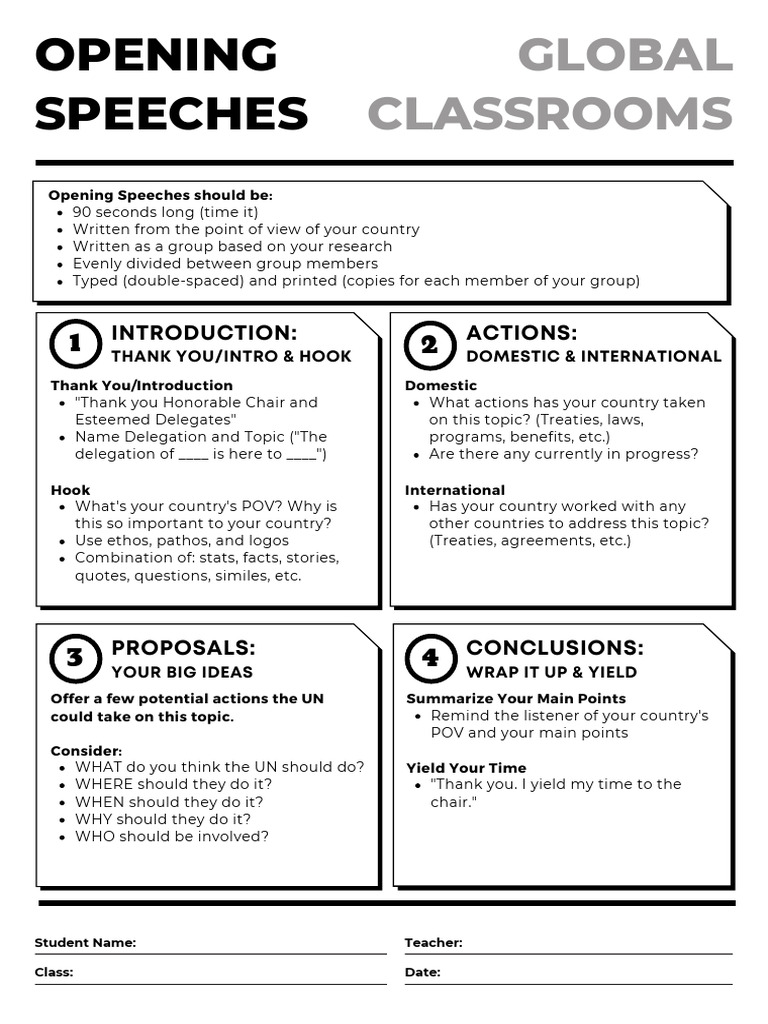 13 - Opening Speech Handout | PDF