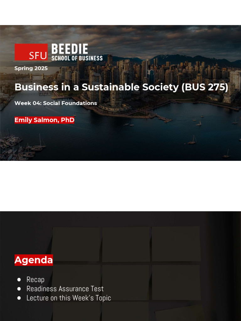 Bus 275 - Week 04 - Social Foundations (Student Copy) v1 | PDF ...