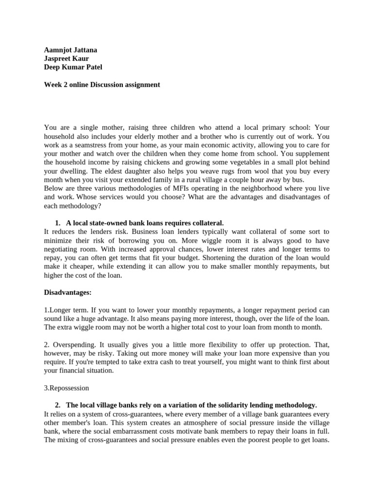 grp assignment | PDF | Loans | Banks