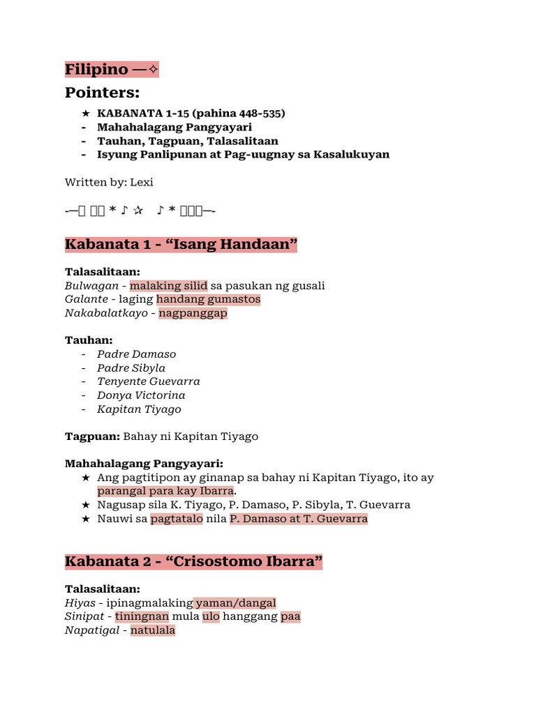 (UN) Filipino 9 - 4th MT Reviewer | PDF