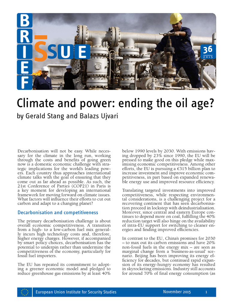 EUISS - Climate and power ending the oil age (2015) | PDF | Climate ...