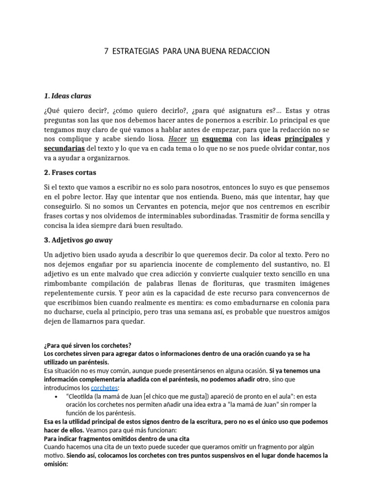 7 Estrategias para Una Buena Redaccion | PDF | Lingüística | Comunicación humana