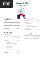 Caleb Chinyadza Tombstone Unveiling Program | PDF