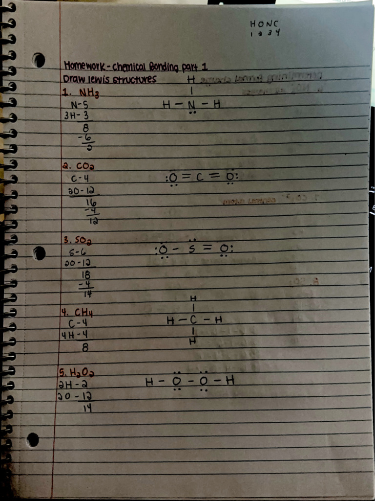 Homework 1. Chemical Bonding | PDF