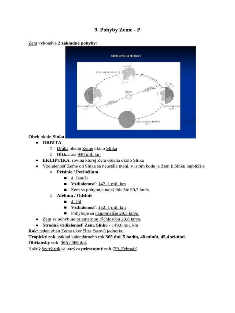 Pohyby Zeme P | PDF