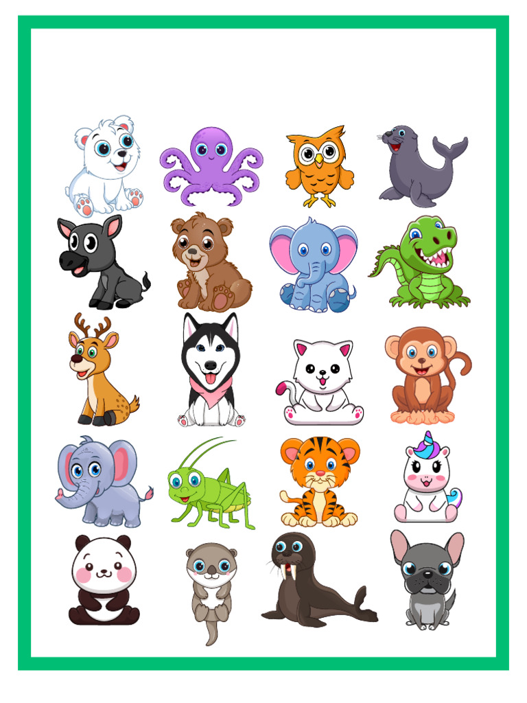 2,3-Animais Fofos Coloridos (26p) | PDF