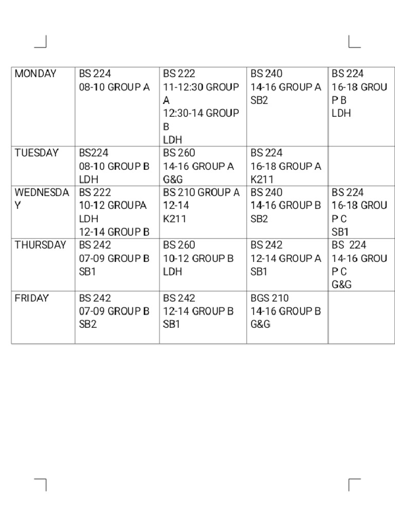 Timetable 1 Phoenix | PDF