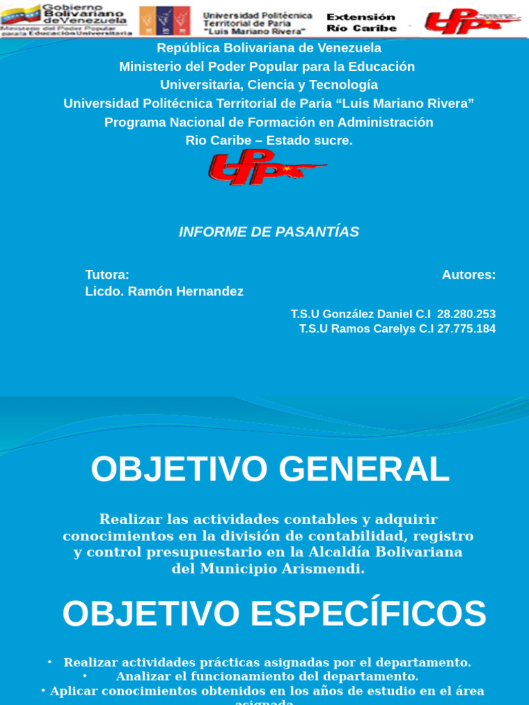 Presentacion Pasantia | PDF | Contador | Contabilidad