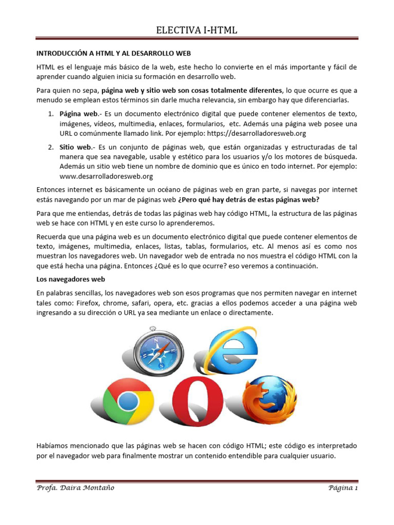 Introducción a HTML y Desarrollo Web | PDF | HTML | Red mundial