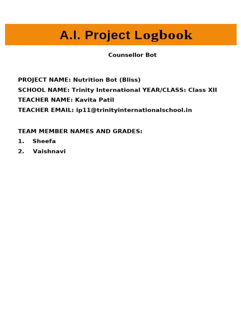 Vaishnavi and Sheefa Ai Logbook | PDF | Artificial Intelligence | Intelligence (AI) & Semantics