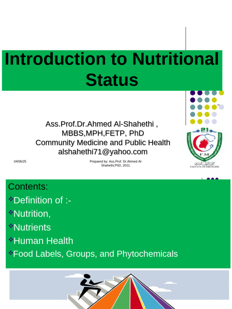 Lecture 1,2 - Introduction To Nutrition | PDF | Nutrients | Nutrition