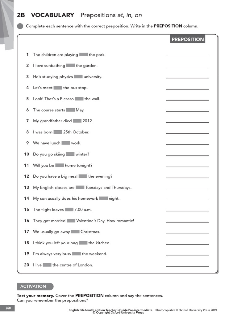 2B Vocabulary 16 | PDF