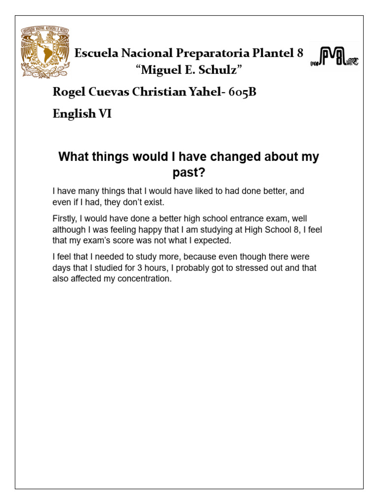 My Past-Rogel Cuevas Christian Yahel | PDF