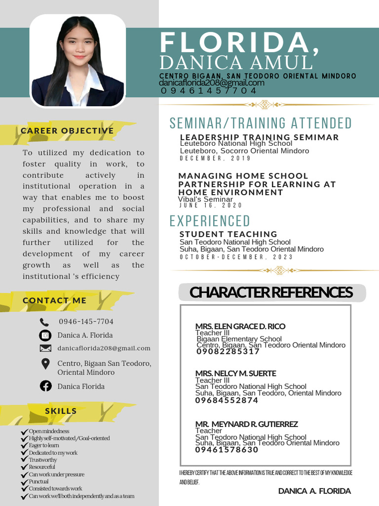 White and Green Simple Student CV Resume - 20231218 - 135644 - 0000 | PDF | Behavioural Sciences ...