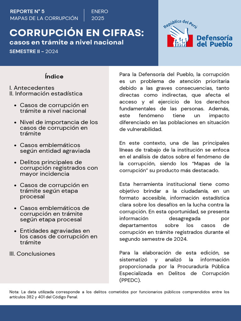 Reporte Mapas de La Corrupción Segundo Semestre 2024 | PDF | Corrupción política | Problemas ...