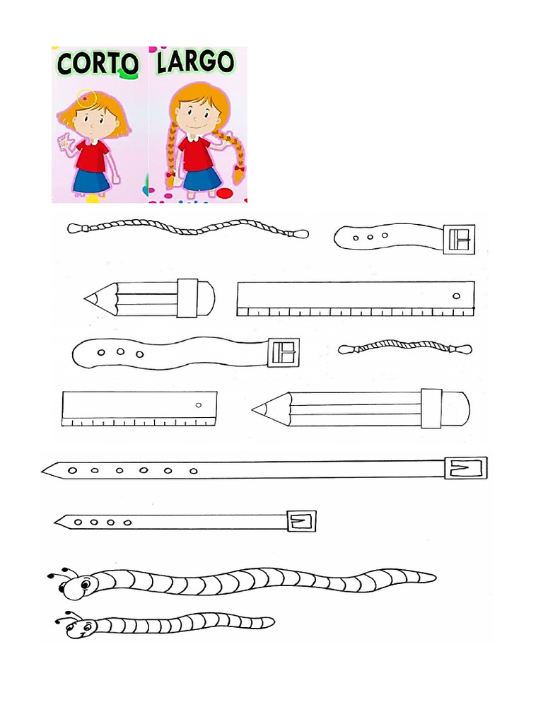 Fichas de Largo y Corto Para Niños de 4 Años | PDF