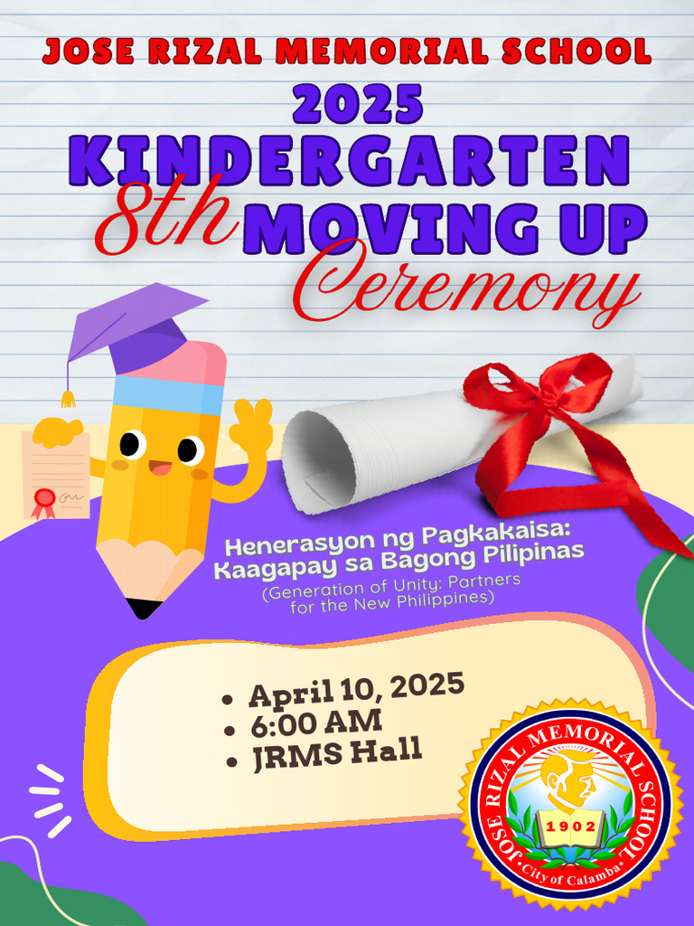 Kindergarten Moving Up Ceremony 2025 | PDF