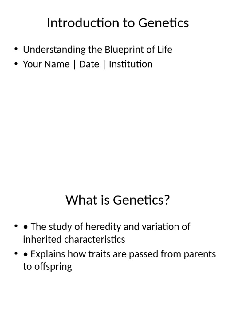 Genetics Presentation | PDF