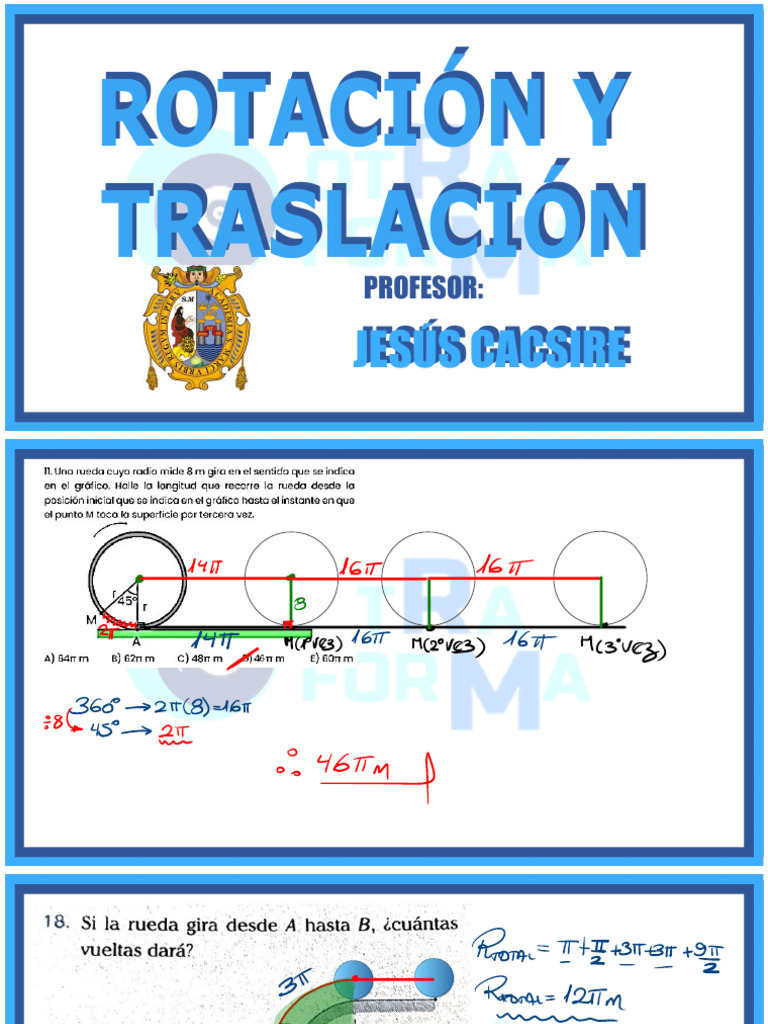 Rotación y Traslación - Unmsm | PDF