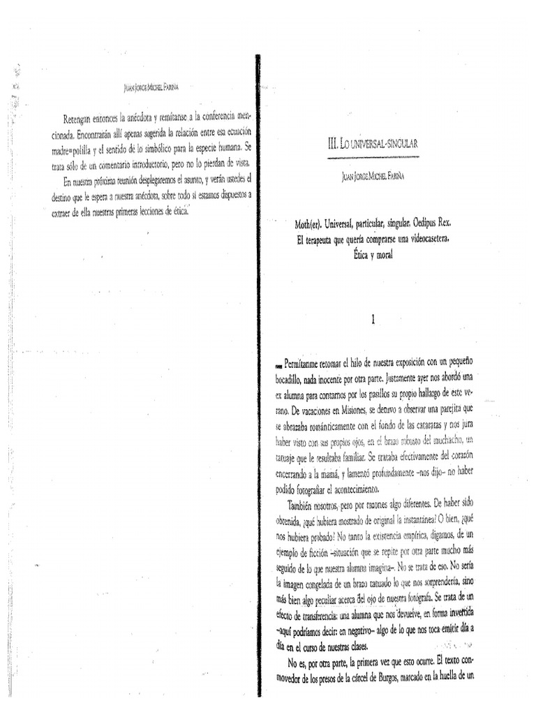 Michel Fariña Lo Universal-Singular Como Horizonte de La Etica (Cap III ...