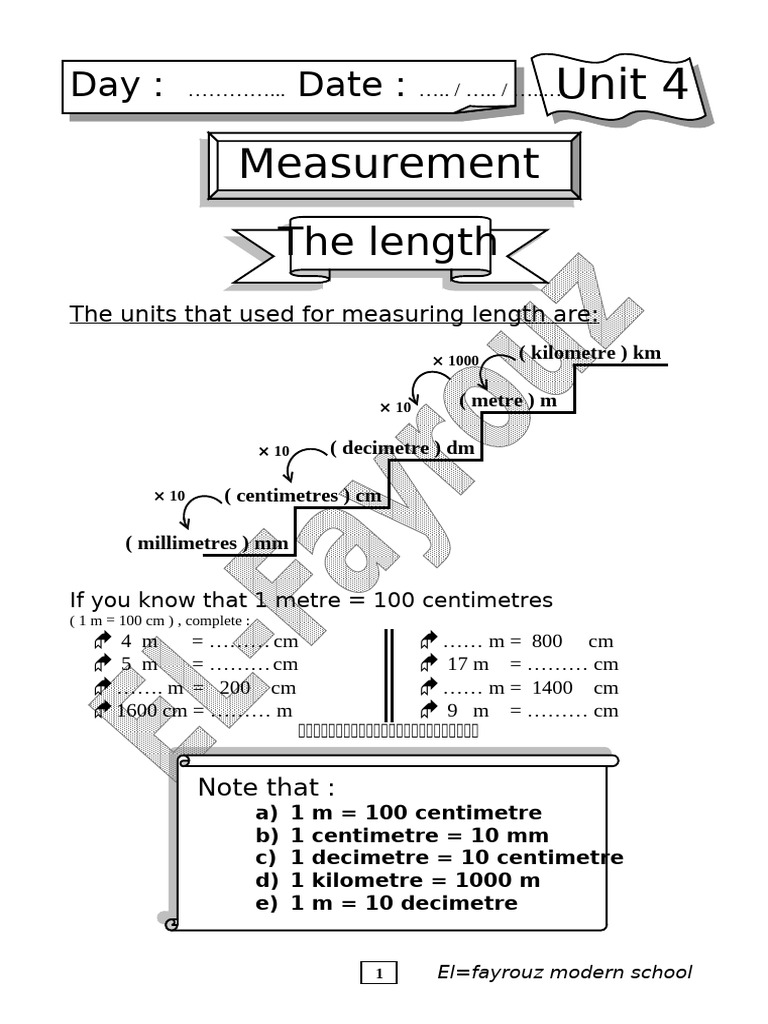 Length Measurement and Perimeter Exercises | PDF | Length | Area