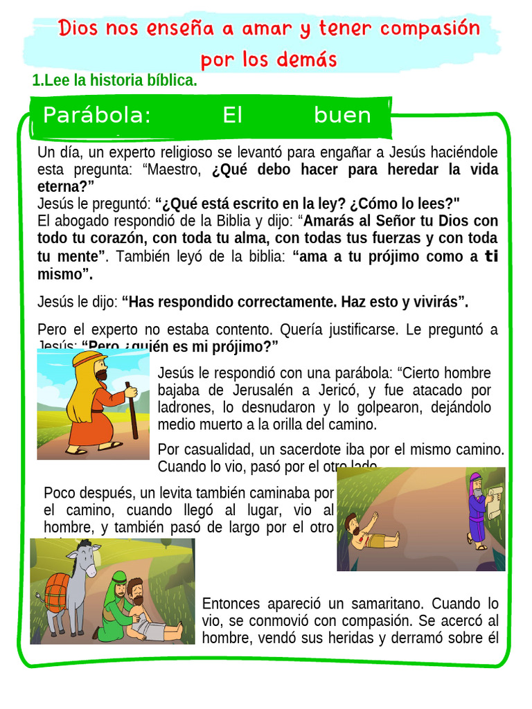 FICHA DIOS NOS ENSEÑA AMAR Y A TENER COMPASIÒN POR LOS DEMÀS MAESTRA ...