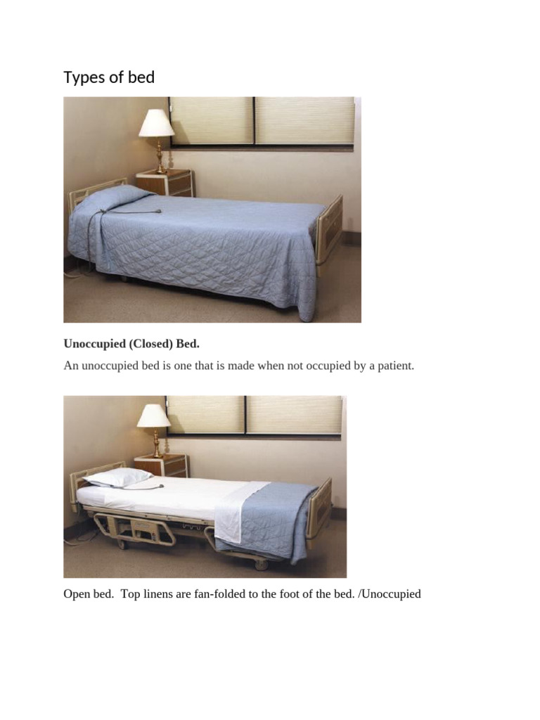 Types of Hospital Beds Explained | PDF