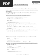 Reteach To Build Understanding Key | PDF | Circle | Equations