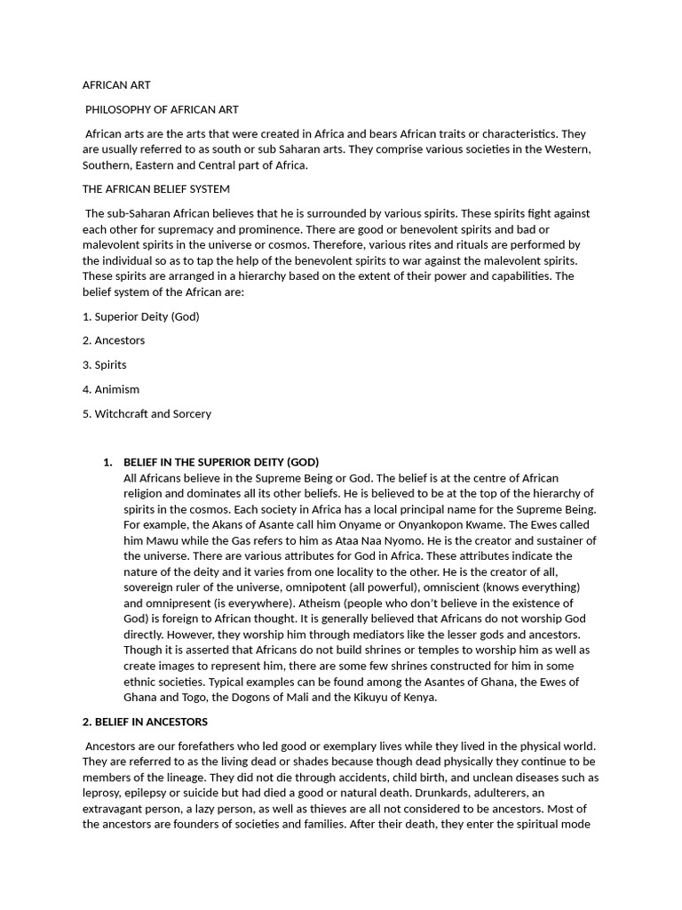 Understanding African Art and Beliefs | PDF | Amulet | Witchcraft
