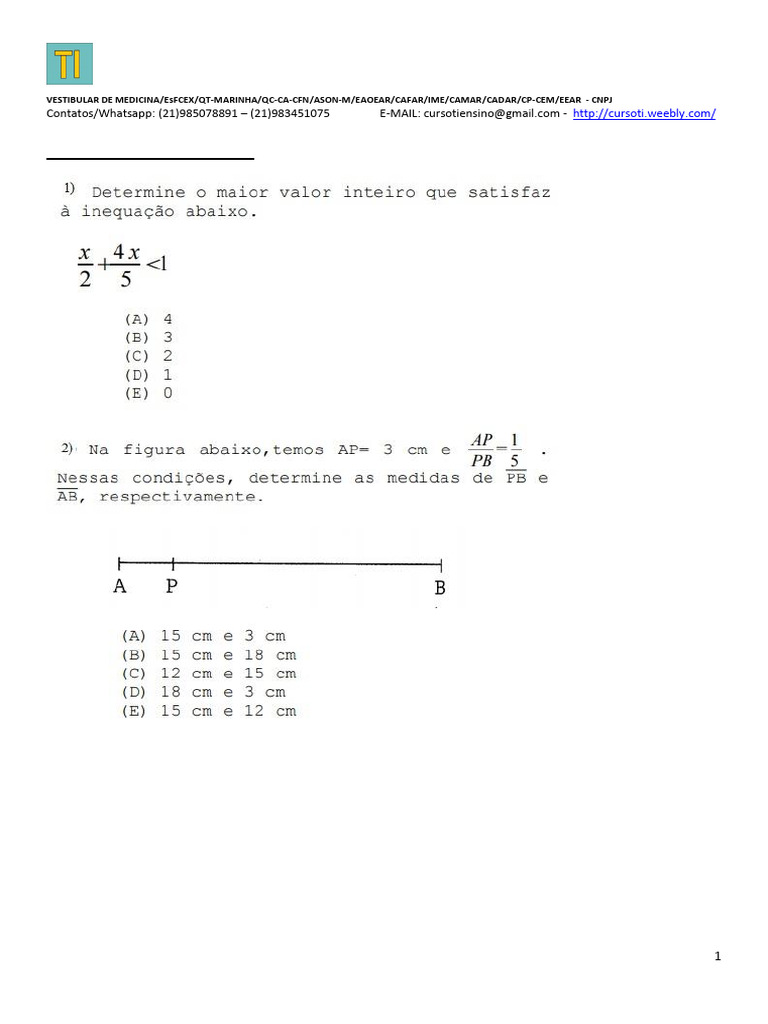 Simulado Cisne Branco | PDF