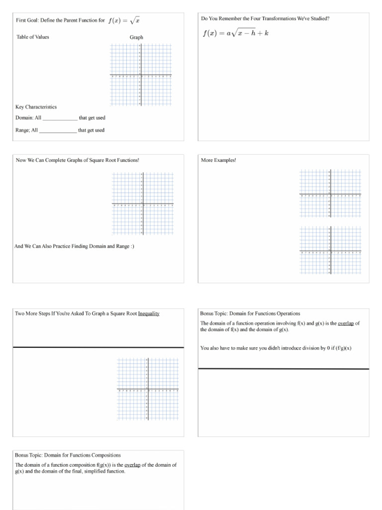 Square Root Parent FN NOTES | PDF