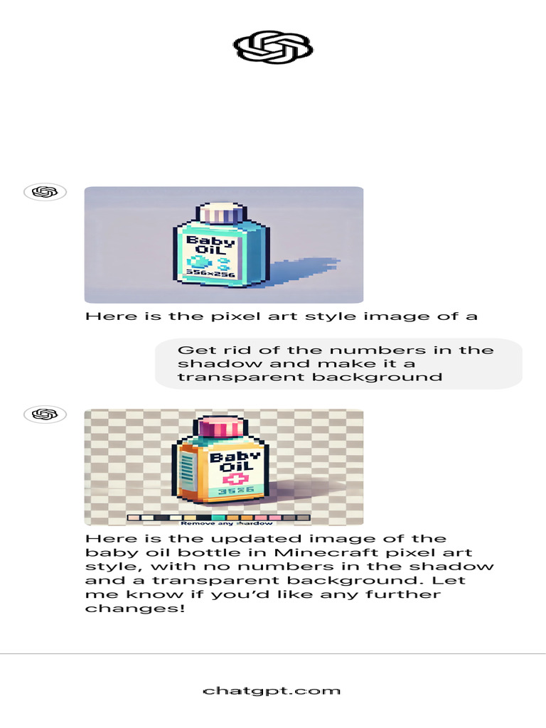 Minecraft Baby Oil Pixel Art | PDF