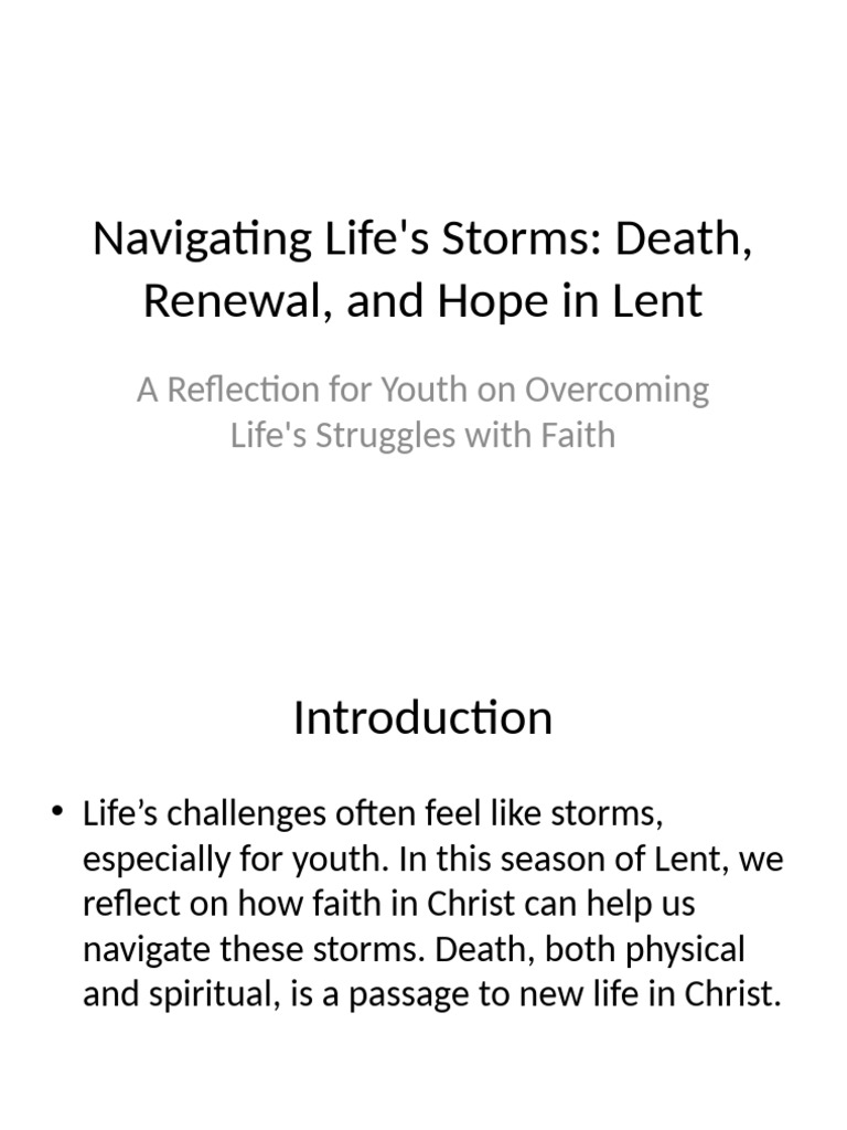 Faith and Renewal in Life's Storms | PDF
