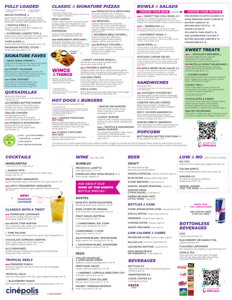 Cinepolis Menu | PDF | Hamburgers | Sauce