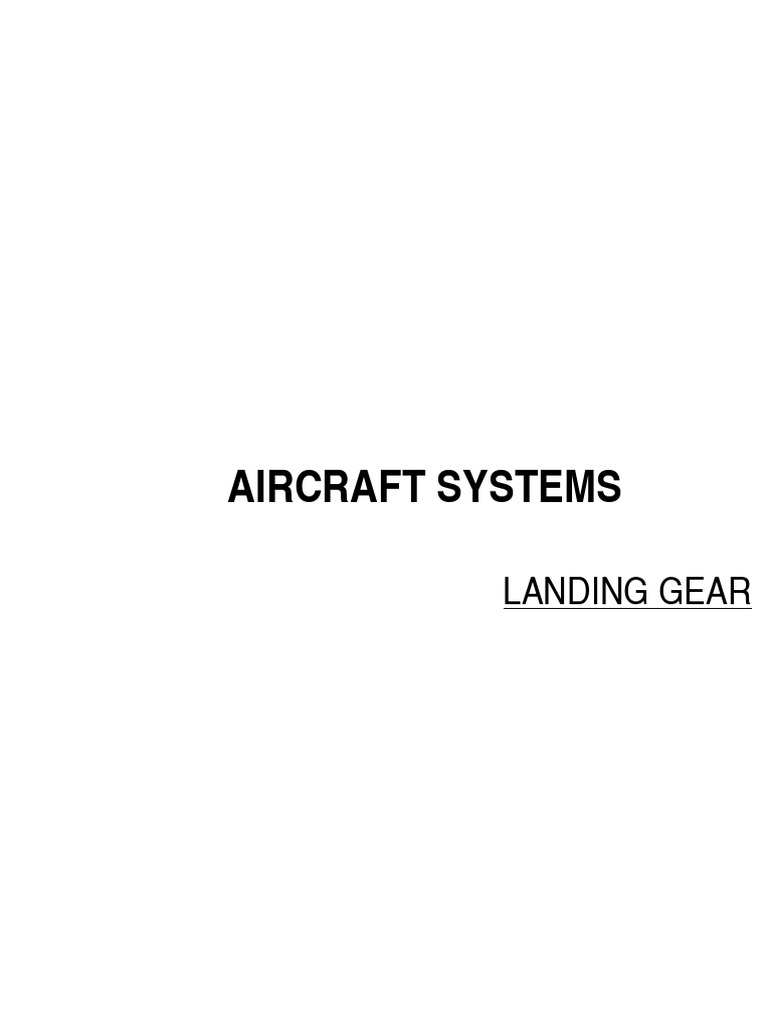 Landing Gear | PDF | Landing Gear | Manual Transmission