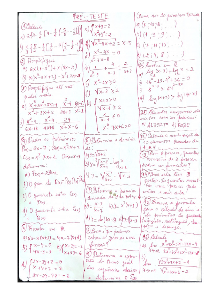 Pre Provas - HVA | PDF