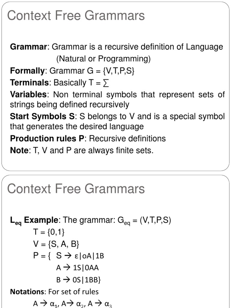 CFG | PDF | Parsing | Logic