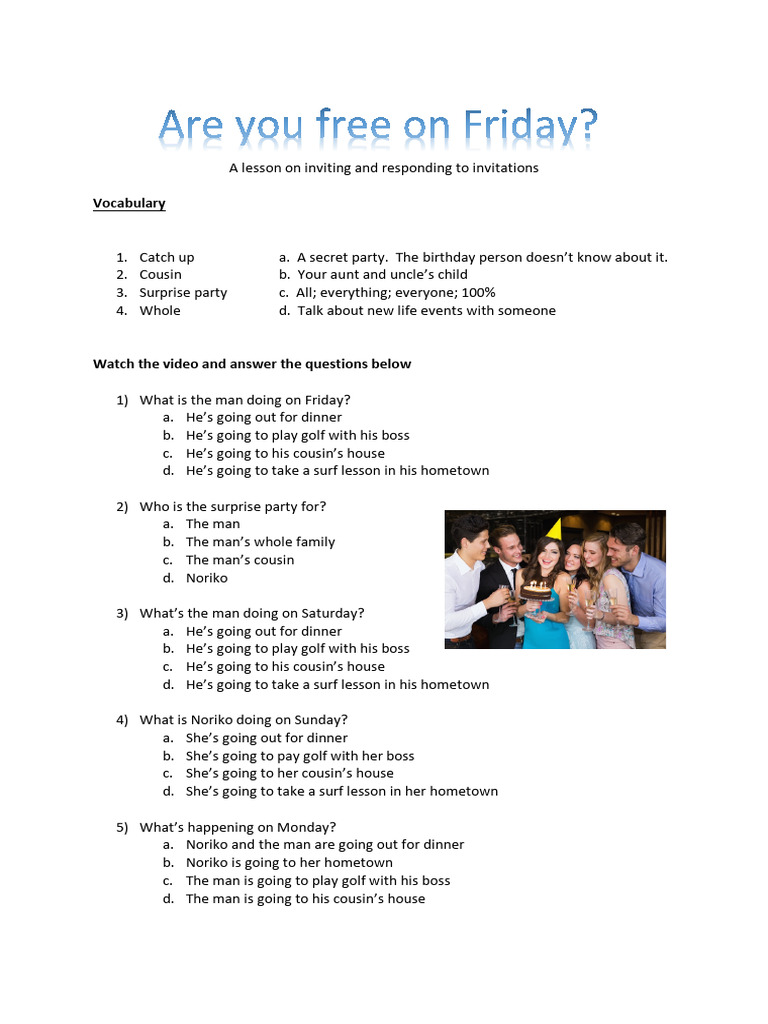 Invitation and Response Lesson Guide | PDF