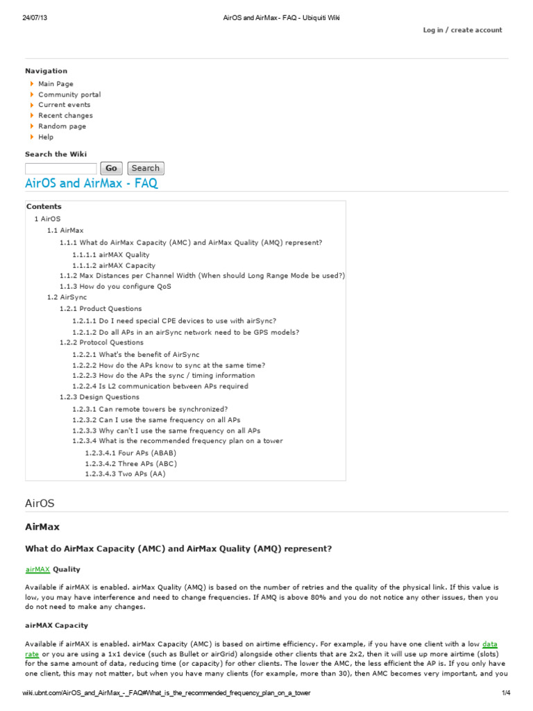 AirOS and AirMax - FAQ - Ubiquiti Wiki | PDF | Radio | Signal To Noise ...