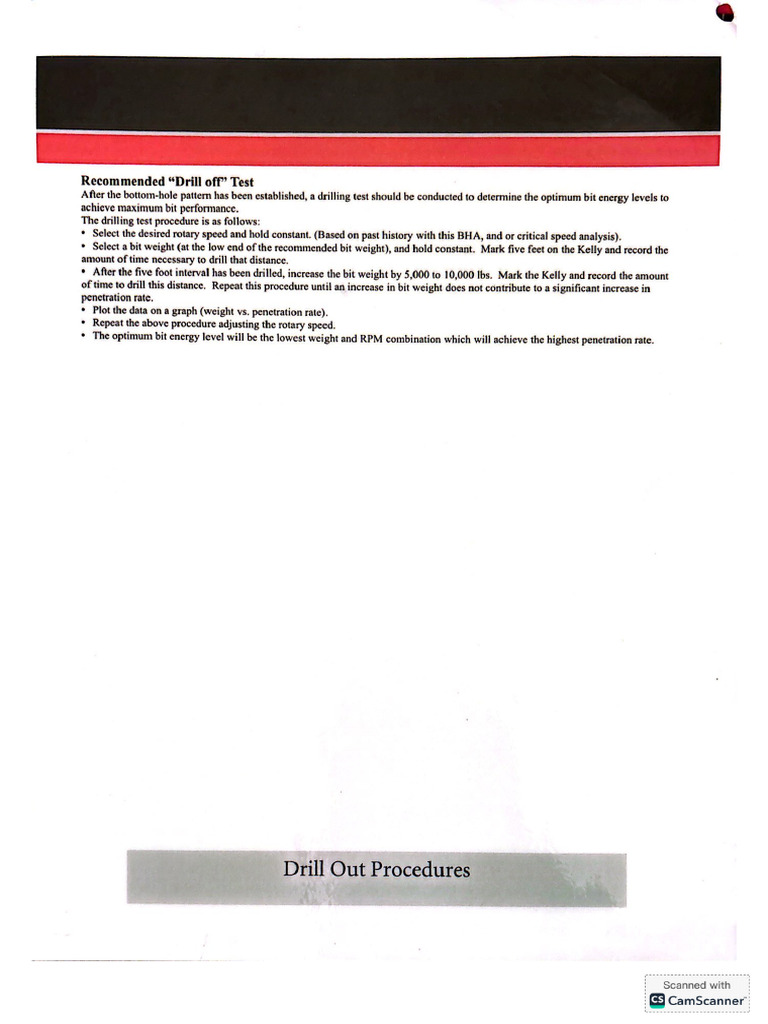 Drill Out Procedures | PDF