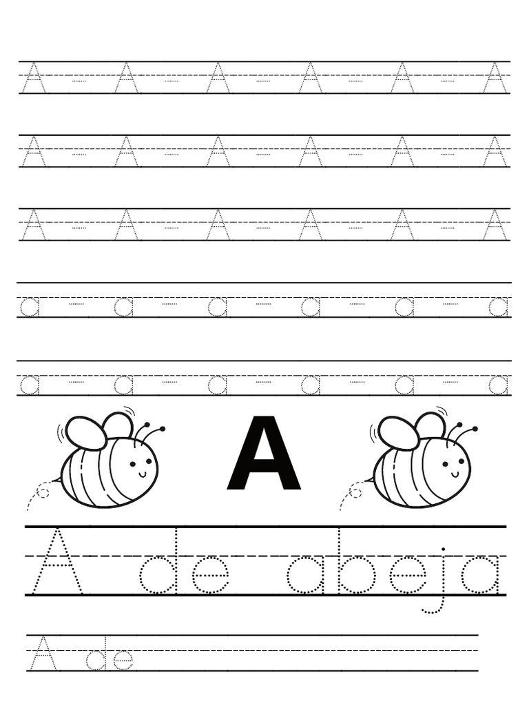 Trazos del Abecedario Mayúsculas y Minúsculas | PDF