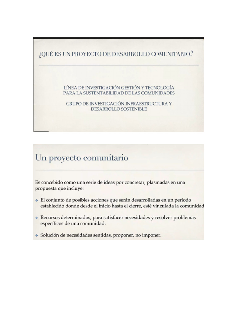 Proyecto Comunitario | PDF