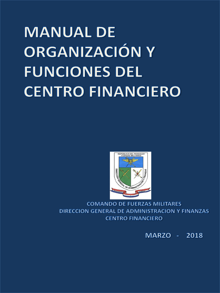 Manual de Organizacion y Funciones de Los Centros Financieros | PDF | Presupuesto | Contabilidad