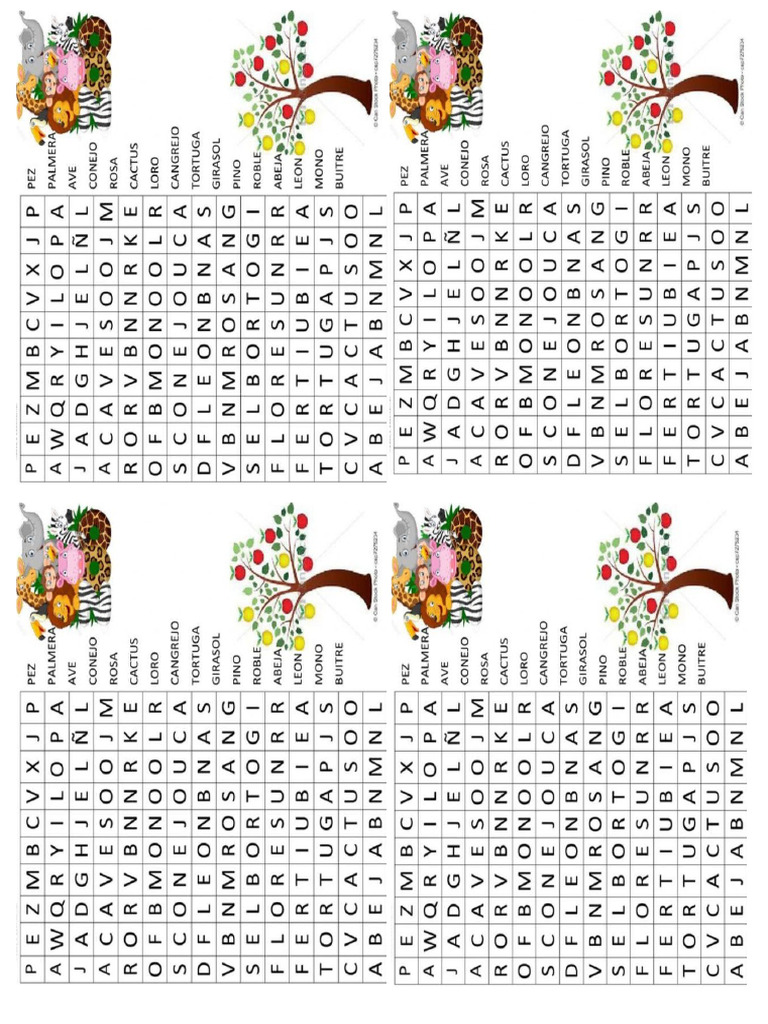Sopa de Letra-Seres Vivos | PDF