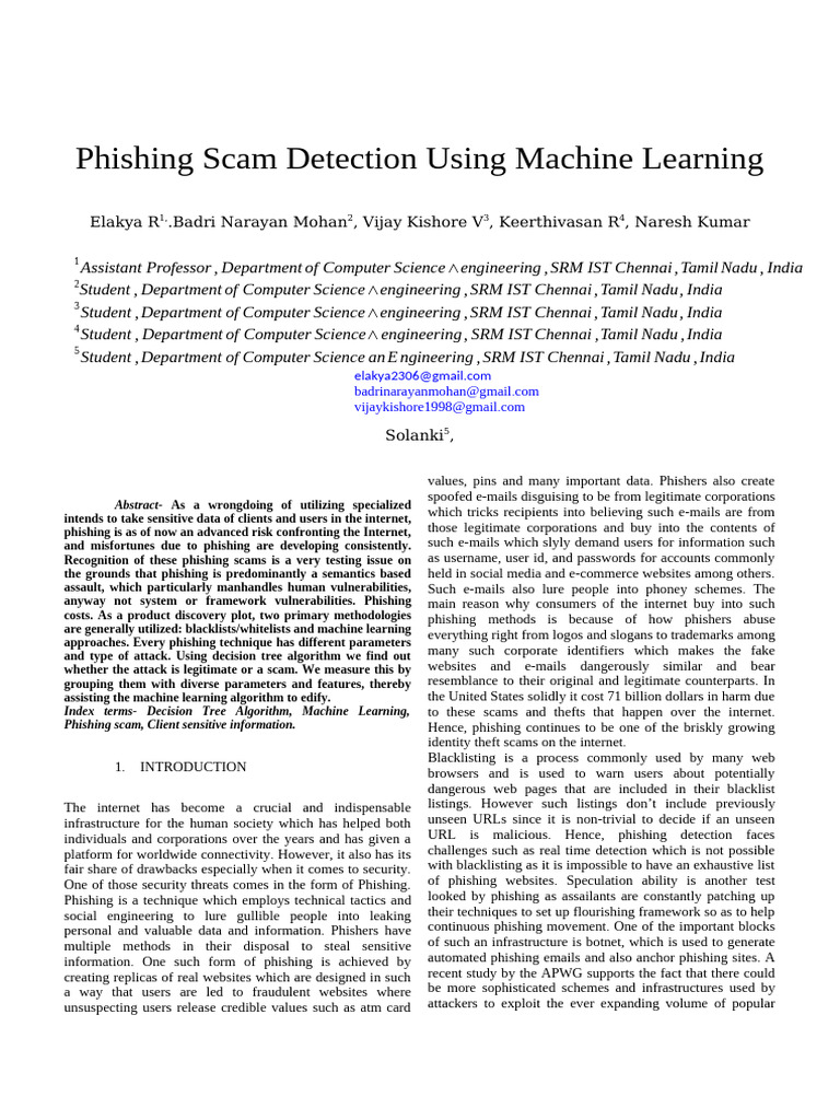 Major Project BharathUniversity | PDF | Phishing | Cyberspace