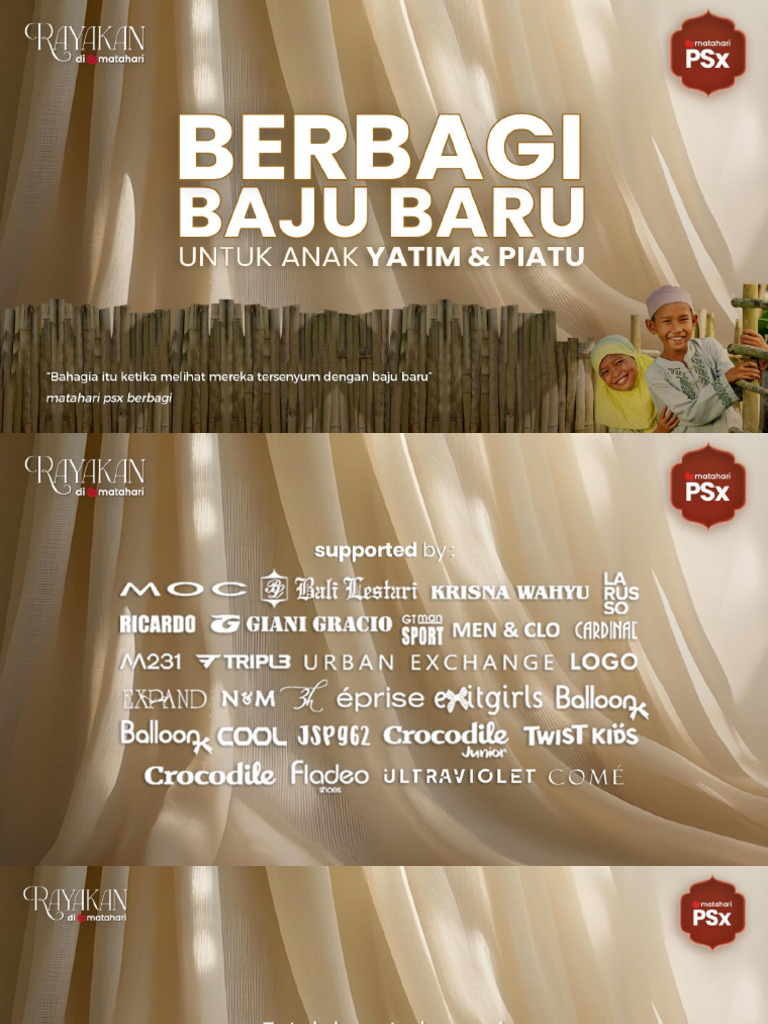 Berbagi Baju Baru Untuk Anak Yatim & Piatu Mds PSX | PDF